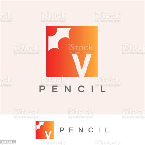 연필 초기 문자 V 아이콘 디자인 개념에 대한 스톡 벡터 아트 및 기타 이미지 개념 교육 그리기 Istock