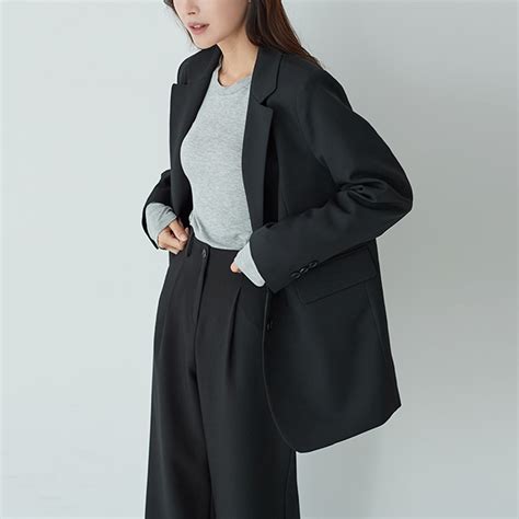 리틀마켓 균일가 29900원 국내내제작 3size Made 베이직 테일러드 오피스 싱글 블레이저 자켓 Ji04b0 빅사이즈