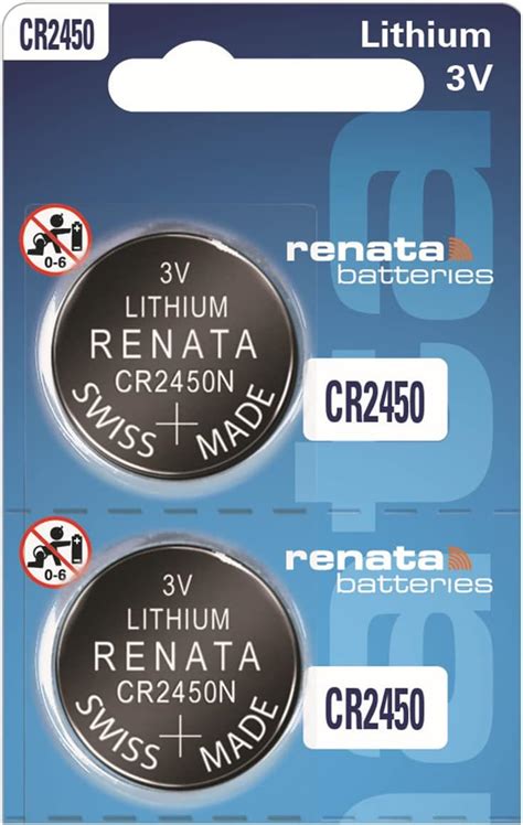 Amazon.com: Renata CR2450N Batteries - 3V Lithium Coin Cell 2450 ...