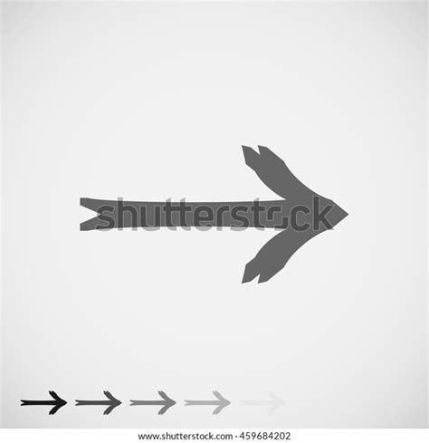 Gothic Arrow Icon Vector Illustration Stock Vector Royalty Free