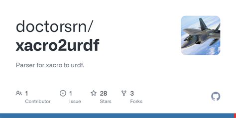Github Doctorsrn Xacro Urdf Parser For Xacro To Urdf