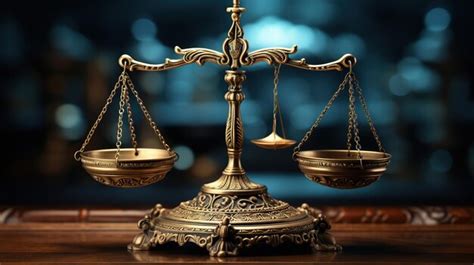 Premium Photo Antique Ornate Balance Scales Justice And Making Decisio Generative Ai
