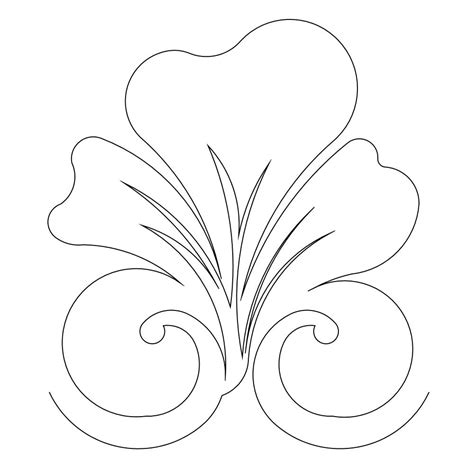 Feather Leaf Curl Border 001 Digital Pattern Sweet Dreams Quilt
