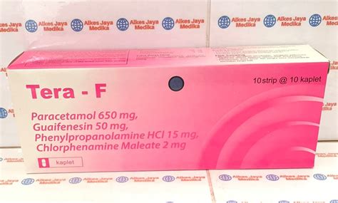 Tera F Box Isi 10 Strip 10 Tablet Obat Demam Dan Bersin Bersin