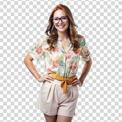 Premium Psd Pretty Woman Wearing Sunglasses