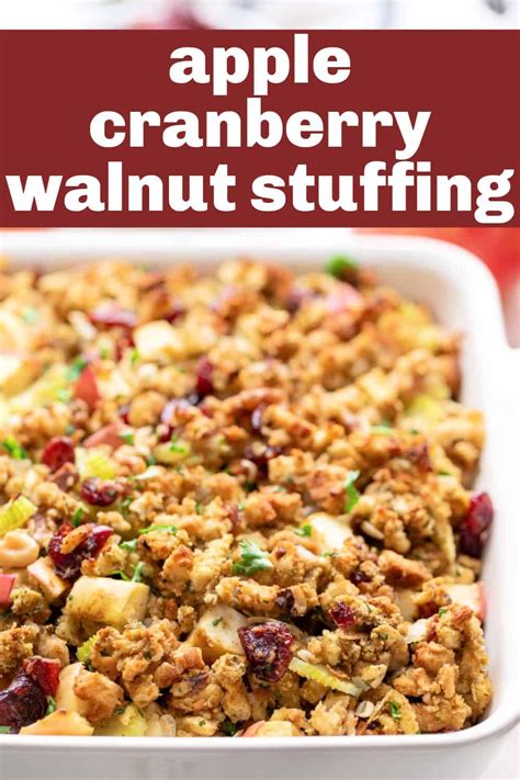 Apple Cranberry Walnut Stuffing