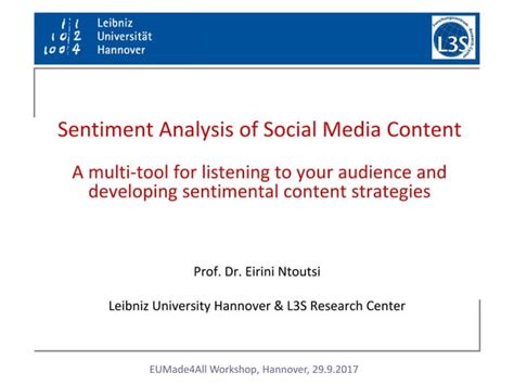Sentiment Analysis Of Social Media Content A Multi Tool For Listening To Your Audience And