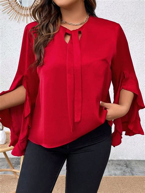 Satin Rhapsody Blouses That Sing With Style En 2024 Vetement Africain Hauts Grande Taille