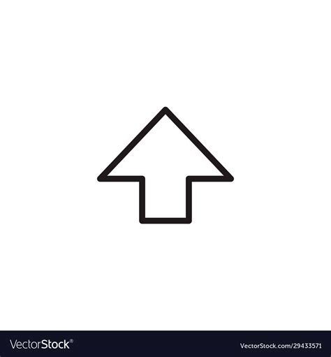 Shift Key Function Arrow Stock Isolated On White Vector Image