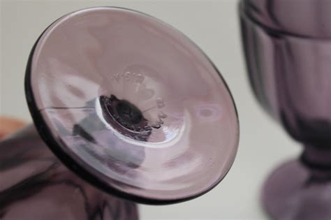 Libbey Duratuff Glass Goblets Discontinued Violet Purple Gibraltar Big
