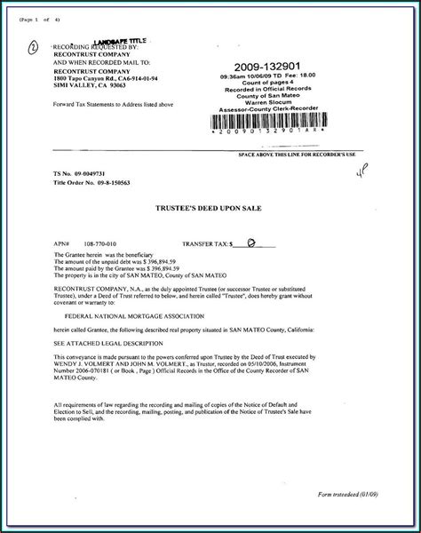 1 Page Trust Grant Deed Fillable Form Printable Forms Free Online