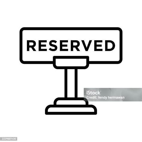 Reserved Sign Icon Vector Design Template Simple And Clean Stock