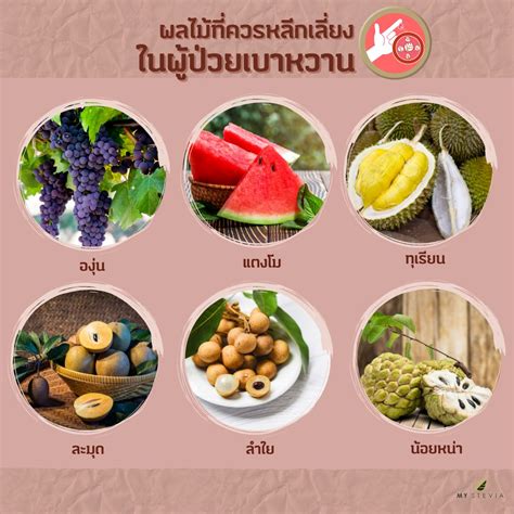 ผลไม้ที่ควรหลีกเลี่ยง ในผู้ป่วยเบาหวาน My Stevia Thailand