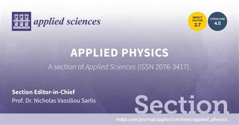 Applied Sciences Mdpi On Linkedin Astrophysics Biophysics Geophysics Lasers Materials Optics