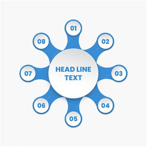 Premium Vector 8step Circular Infographic Template For Data Visualization Amp Presentation