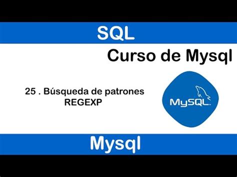 Gu A Para Usar Mysql Like Regex En Consultas De Bases De Datos Mysql Ya