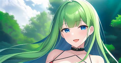 水着 緑髪のボディストッキングビキニちゃんと Yu Hiのイラスト Pixiv