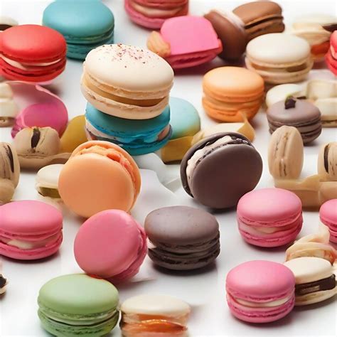 Premium Ai Image Colorful Assorted Macarons Food Photography Realist