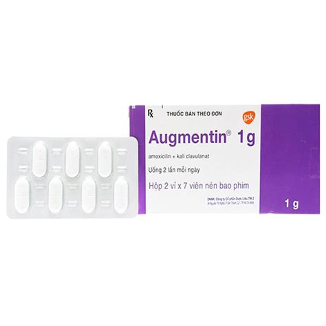 Augmentin 1g Hộp 2 Vỉ X 7 Viên Nén Gsk 27 02 Chuyên Cung Cấp Dược Sỉ