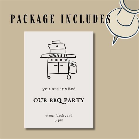 Printable Bbq Party Invitation Printable Backyard Bbq Invite