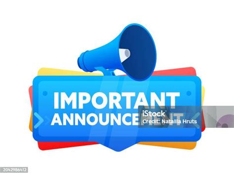 흰색 배경에 중요한 발표를 투사하는 확성기 벡터 일러스트 레이 션 경계 표지에 대한 스톡 벡터 아트 및 기타 이미지 경계 표지 과시함 광고 Istock