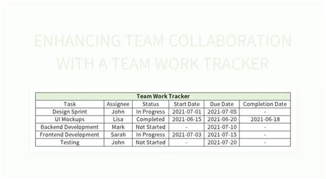 enhancing team collaboration with a team work tracker excel template