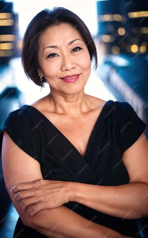 Premium Photo Portrait Photo Of Beautiful Middle Aged Adult Asian