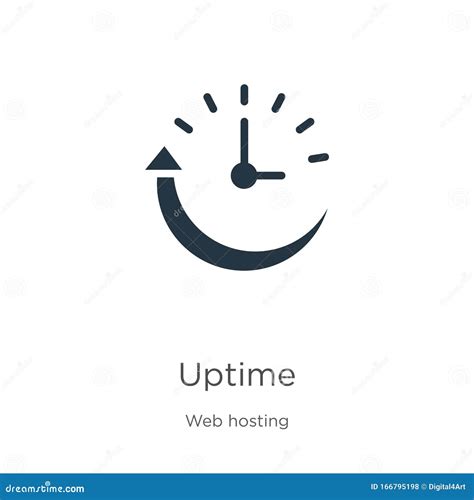 Uptime Icon With Outline Style Isolated On White Background Vector