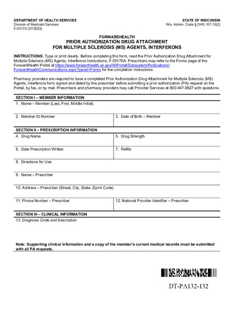 Fillable Online Prior Authorization Drug Attachment For Multiple