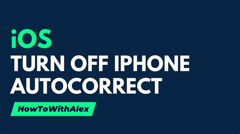 How To Turn Off Autocorrect On IPhone Learn In Seconds YouTube