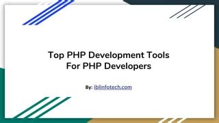Ppt Top Php Frameworks Used By Php Developers Powerpoint