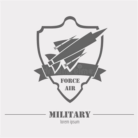 Military And Armored Vehicles Logos And Badges Graphic Template Stock