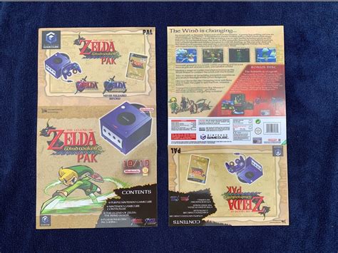 Nintendo Gamecube Sleeve Zelda The Windwaker Box Slip Cover Purple