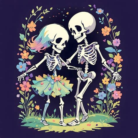 Premium Ai Image Skeleton Dance