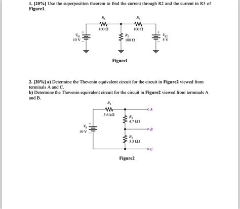 20 Use The Superposition Theorem To Find The Current Through R2 And The