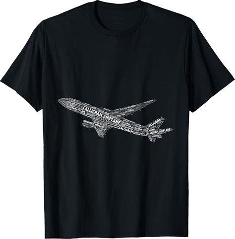 Calligram Airplane T Shirt