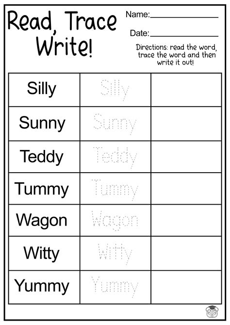 10 Printable Read Trace Write English Worksheets Writing And Tracing Practice Ages 4 7