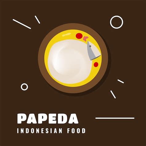 Premium Vector Papeda Asian Traditional Food From Indonesia