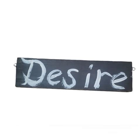 Rustic Hand Painted Wood Shelf Sitter Sign Desire 12 By 3