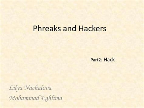 hackers pptx information and network security computing