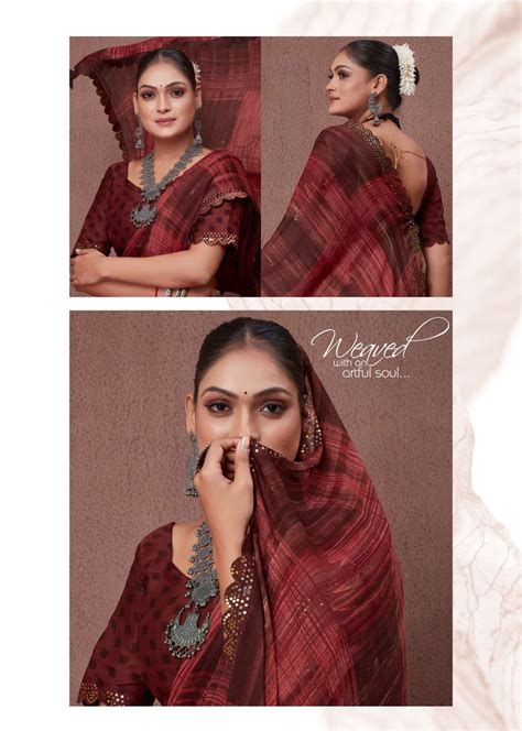 Stavan Cutwork Sequence Work Fancy Look Saree Supplier In Surat