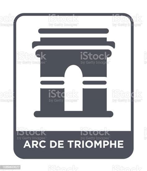 흰색 바탕에 아크 드 Triomphe 아이콘 벡터 아크 드 Triomphe 유행 가득 건물 컬렉션에서 아이콘 0명에 대한 스톡