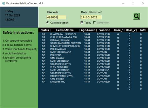 Github Insane Creaturegui Vaccine Availability Checker This App Is Used To Find Available