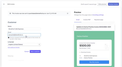 Edit Invoices Stripe Documentation