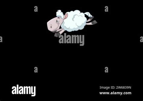 Sheep Jumping Loop Cycle Animationlooped Cartoon Animation Of A