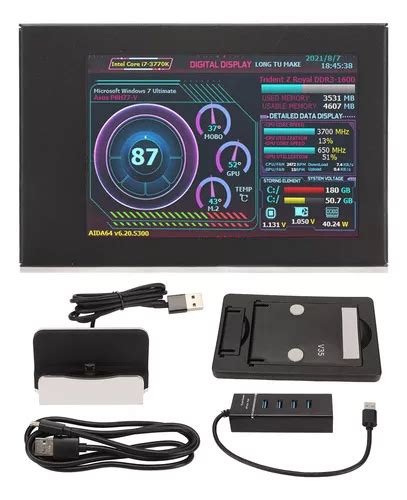 Monitor De Pc De 35 Polegadas Ips Temp Usb Mini Screen Aida Frete Grátis