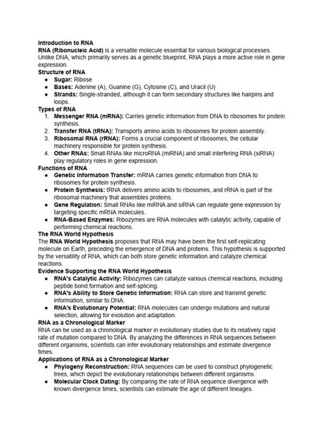 Rna Technology Unit 1 Pdf Rna Ribosome