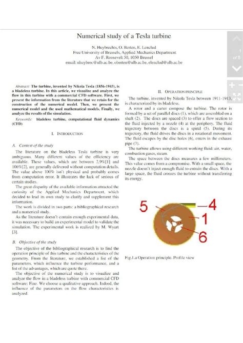 Docx Numerical Analysis Of The Tesla Turbine Dokumentips