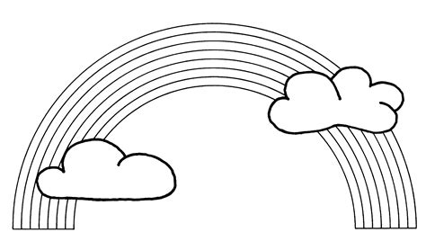 Coloriage Arc en ciel 155267 Nature Dessin à colorier Coloriages