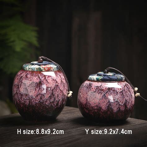 Badu Bg Цветна керамична кутия Мемориална урна Печат Гърне Ковчег за спомен Порцеланов буркан